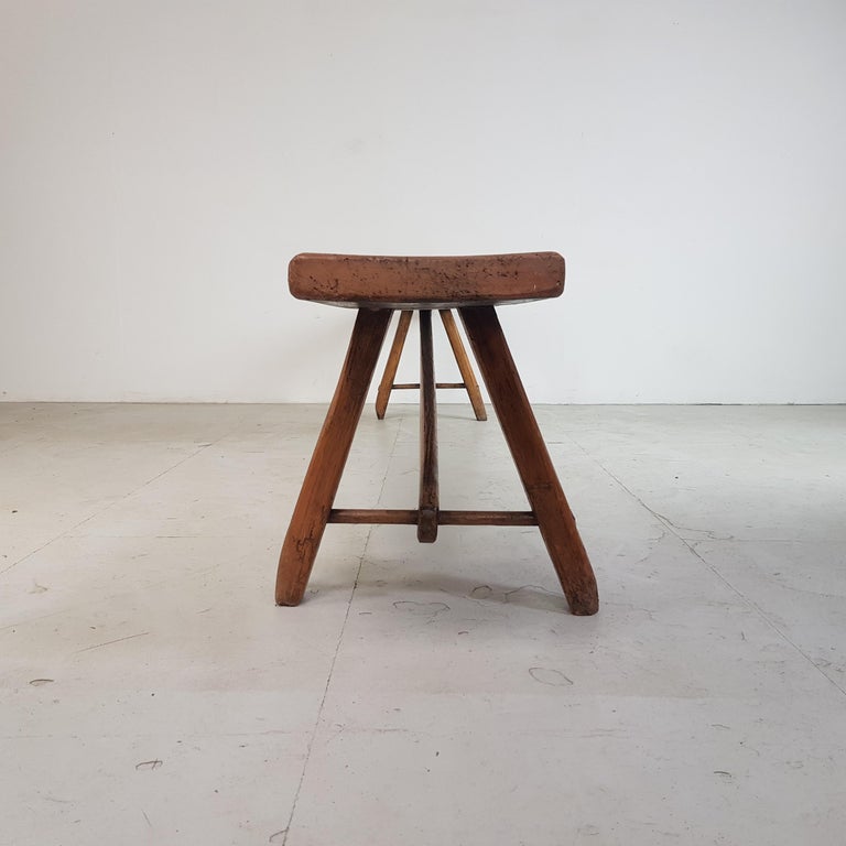 Vintage Industrial British Old School Gym Bench For Sale at 1stDibs