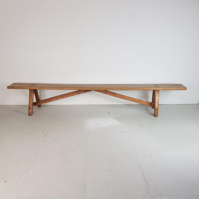 Vintage Industrial British Old School Gym Bench For Sale at 1stDibs