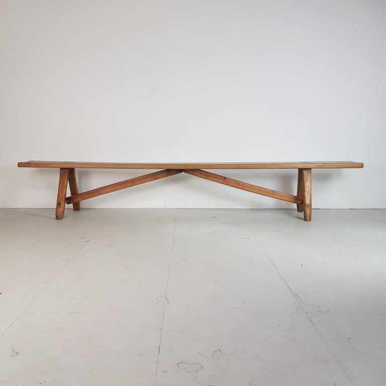 Vintage Industrial British Old School Gym Bench For Sale at 1stDibs
