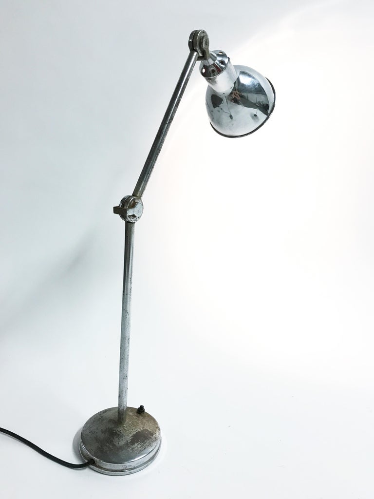 Vintage Industrial Chrome Work Light by AGI, 1930s For Sale at 1stDibs
