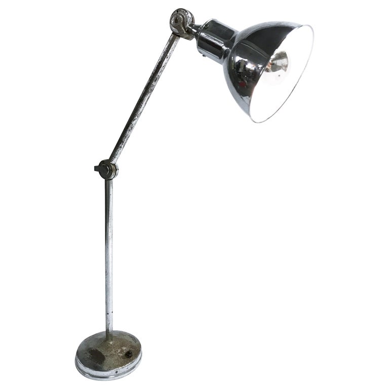 Vintage Industrial Chrome Work Light by AGI, 1930s For Sale at 1stDibs
