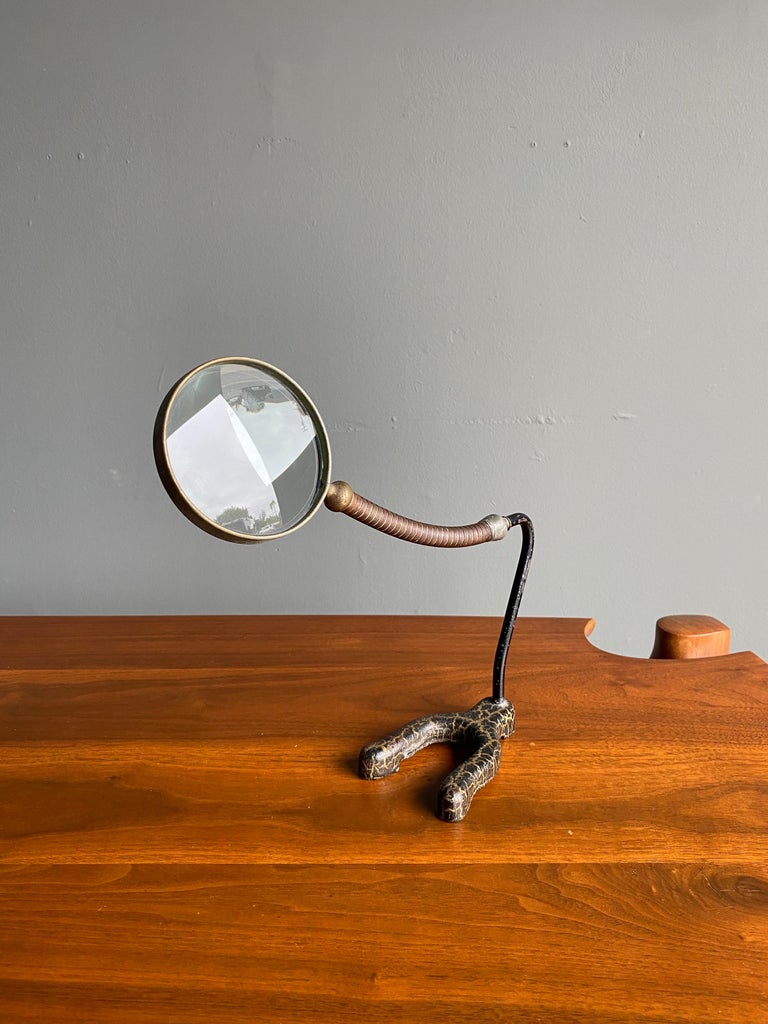 Vintage Industrial Desktop Magnifying Glass, circa 1960 For Sale at 1stDibs