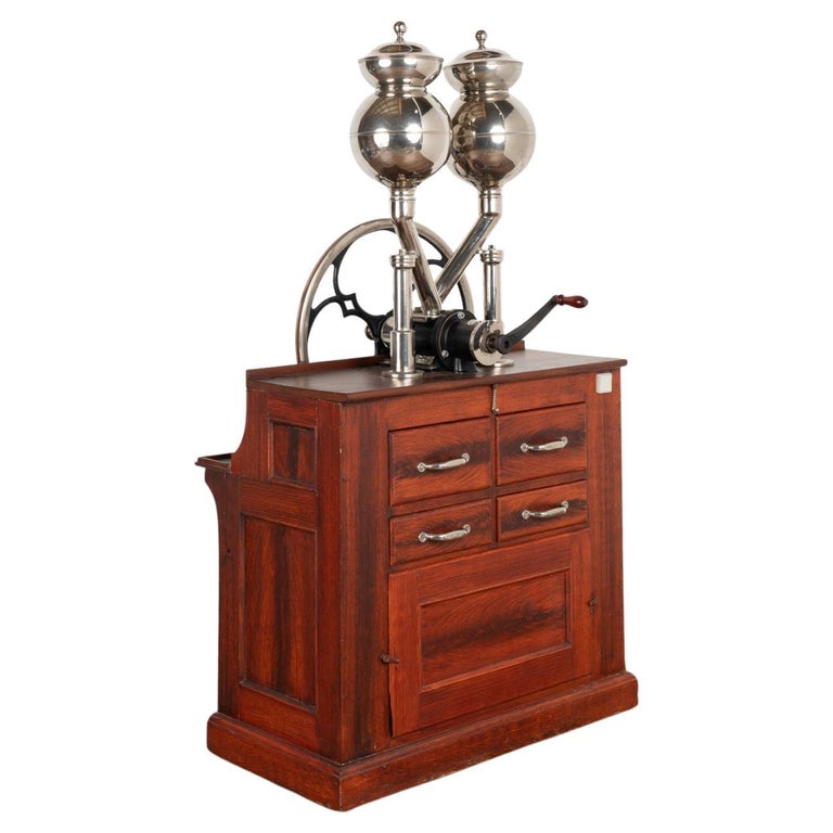 Vintage Industrial Double Coffee Mill, Copenhagen Denmark circa 1920-40 ...