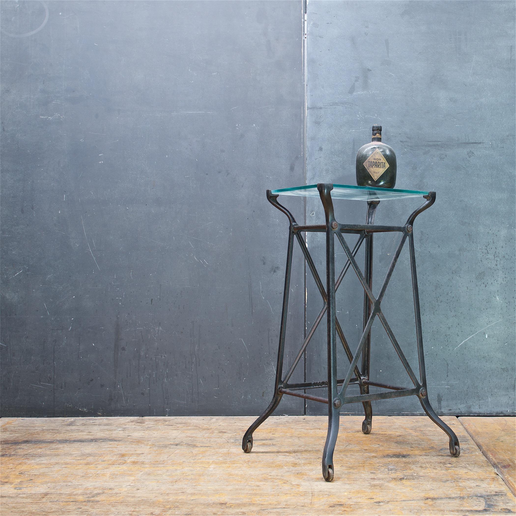 Vintage Industrial Eiffel Era Cast Iron Machine Base as Table with ...