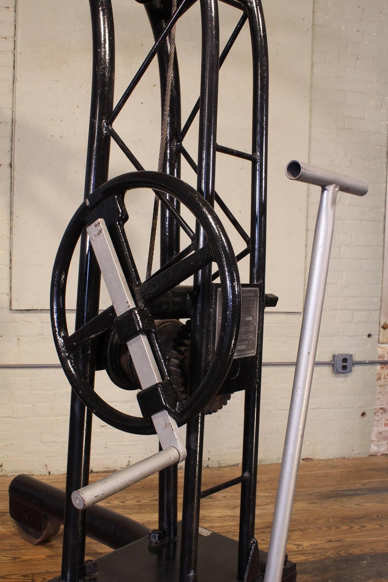 Vintage Industrial Engine Hoist Hanging Chair Frame at 1stDibs