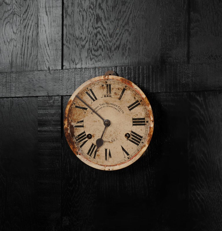 Vintage Industrial English Clock Dial Face, Fully Working For Sale at ...