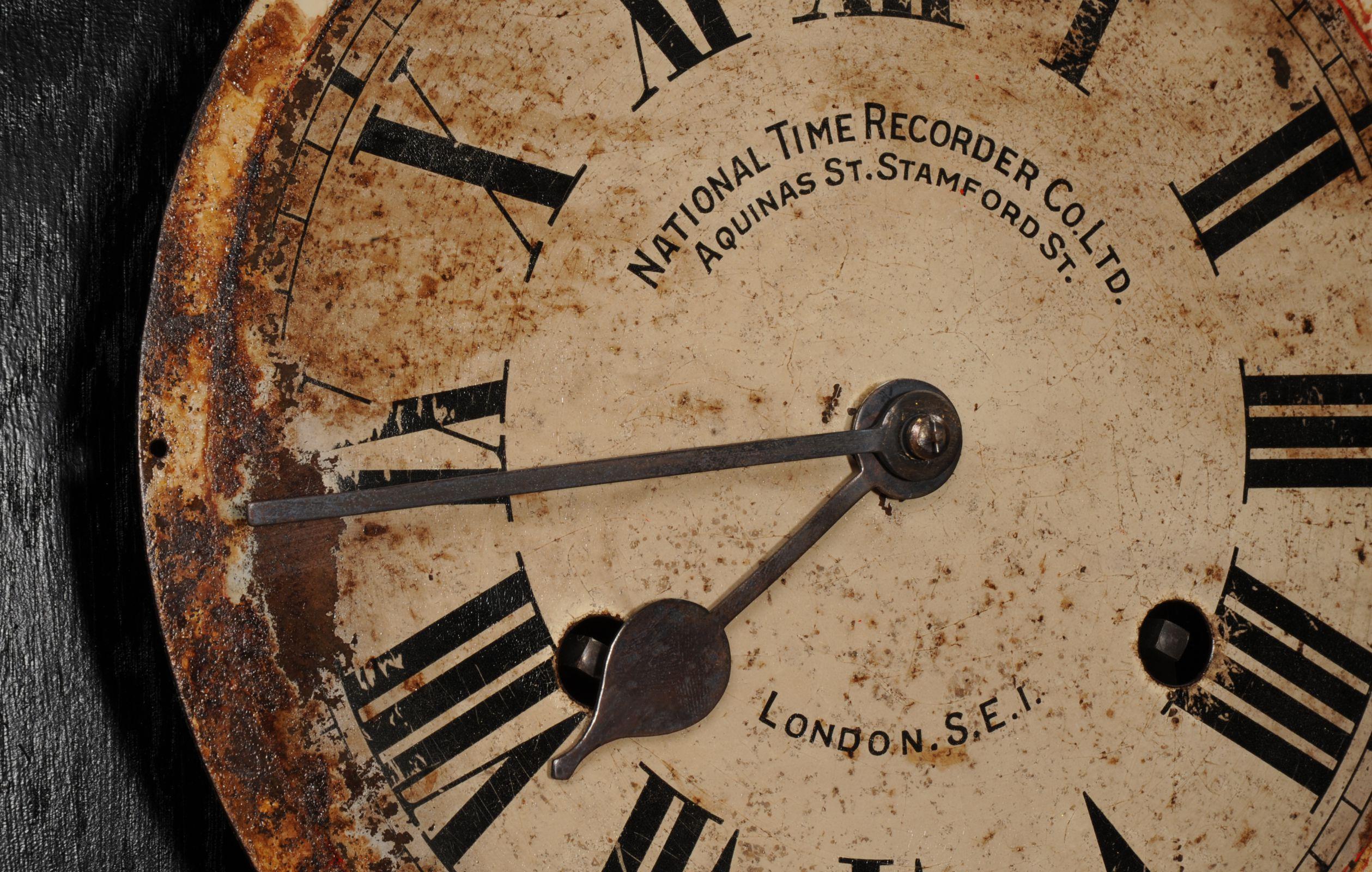 Vintage Industrial English Clock Dial Face, Fully Working For Sale at ...