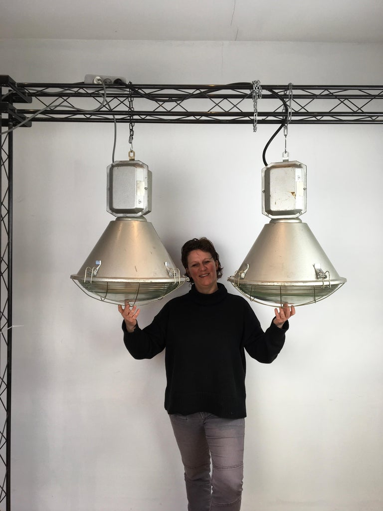 Vintage Industrial Factory Lights, 1990s For Sale at 1stDibs
