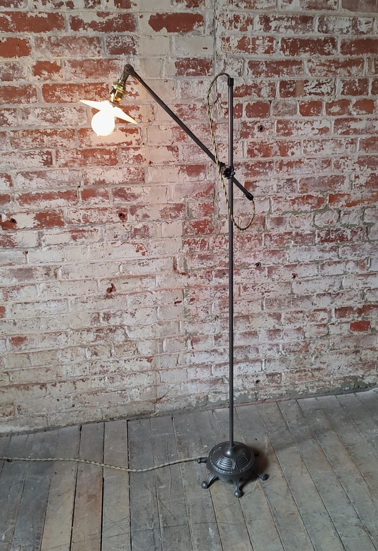 Vintage Industrial Floor Lamp For Sale at 1stDibs