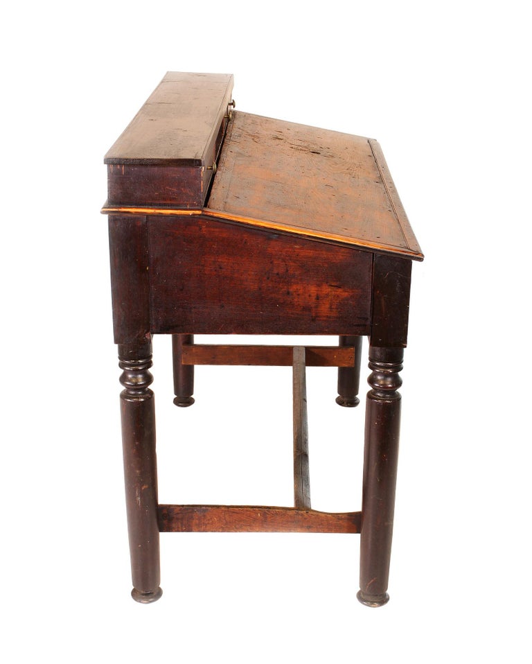 Vintage Industrial Foreman's Work Desk at 1stDibs