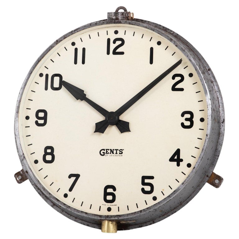 Vintage Industrial Gents of Leicester Factory Railway Wall Clock, circa ...
