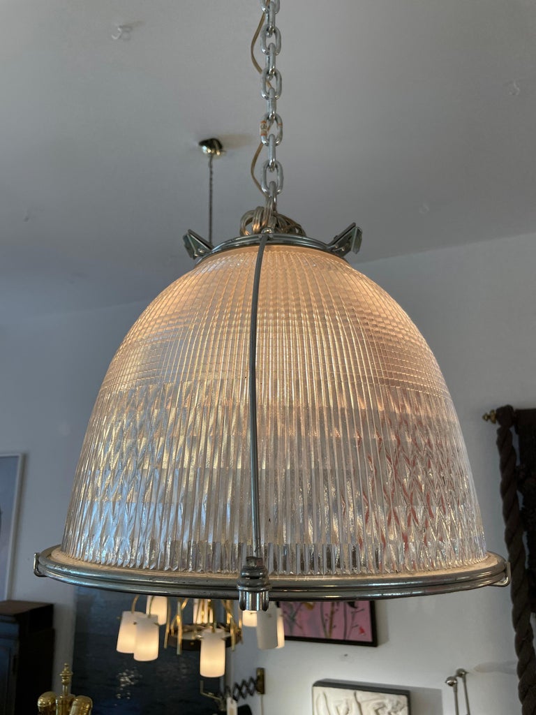 Vintage Industrial Halogen Molded Glass Light For Sale at 1stDibs ...