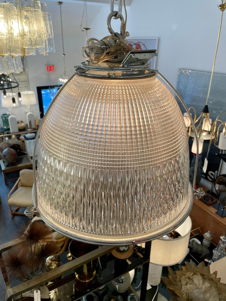 Vintage Industrial Halogen Molded Glass Light For Sale at 1stDibs ...