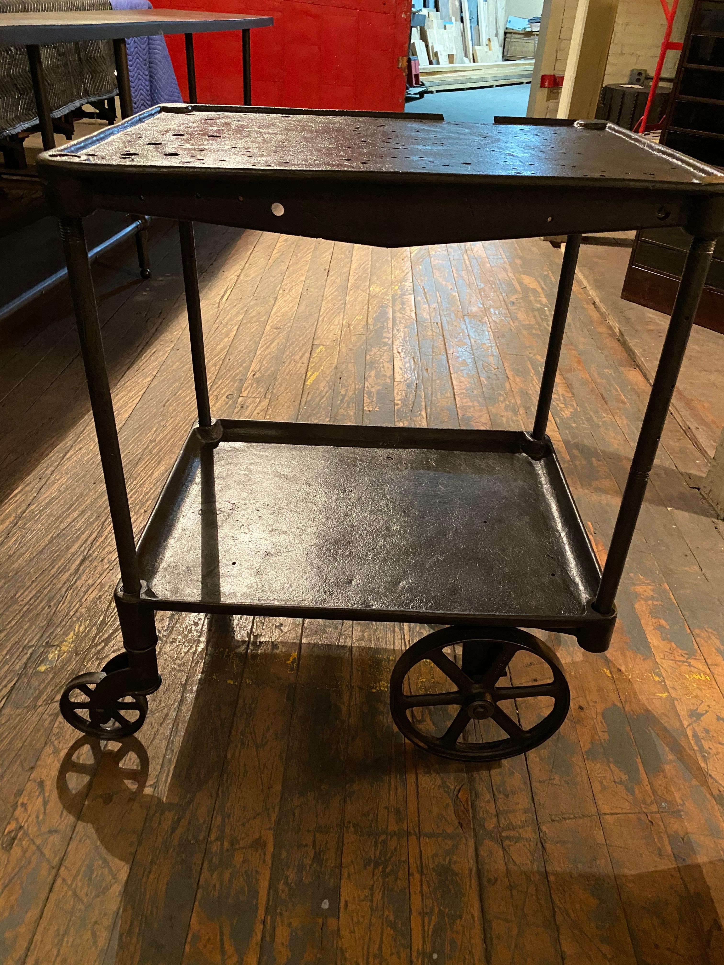 Vintage Industrial Machinist's Cart / Bar Cart For Sale at 1stDibs ...