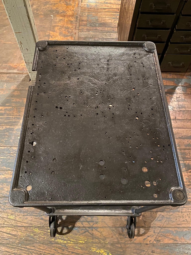Vintage Industrial Machinist's Cart / Bar Cart For Sale at 1stDibs