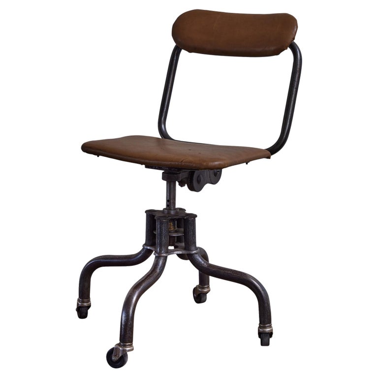 Vintage Industrial Metal Desk Chair For Sale at 1stDibs | industrial ...