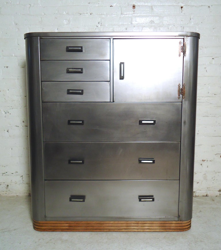 Vintage Industrial Metal Dresser at 1stDibs