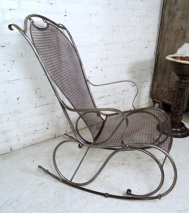 Vintage Industrial Metal Rocker For Sale at 1stDibs | industrial ...