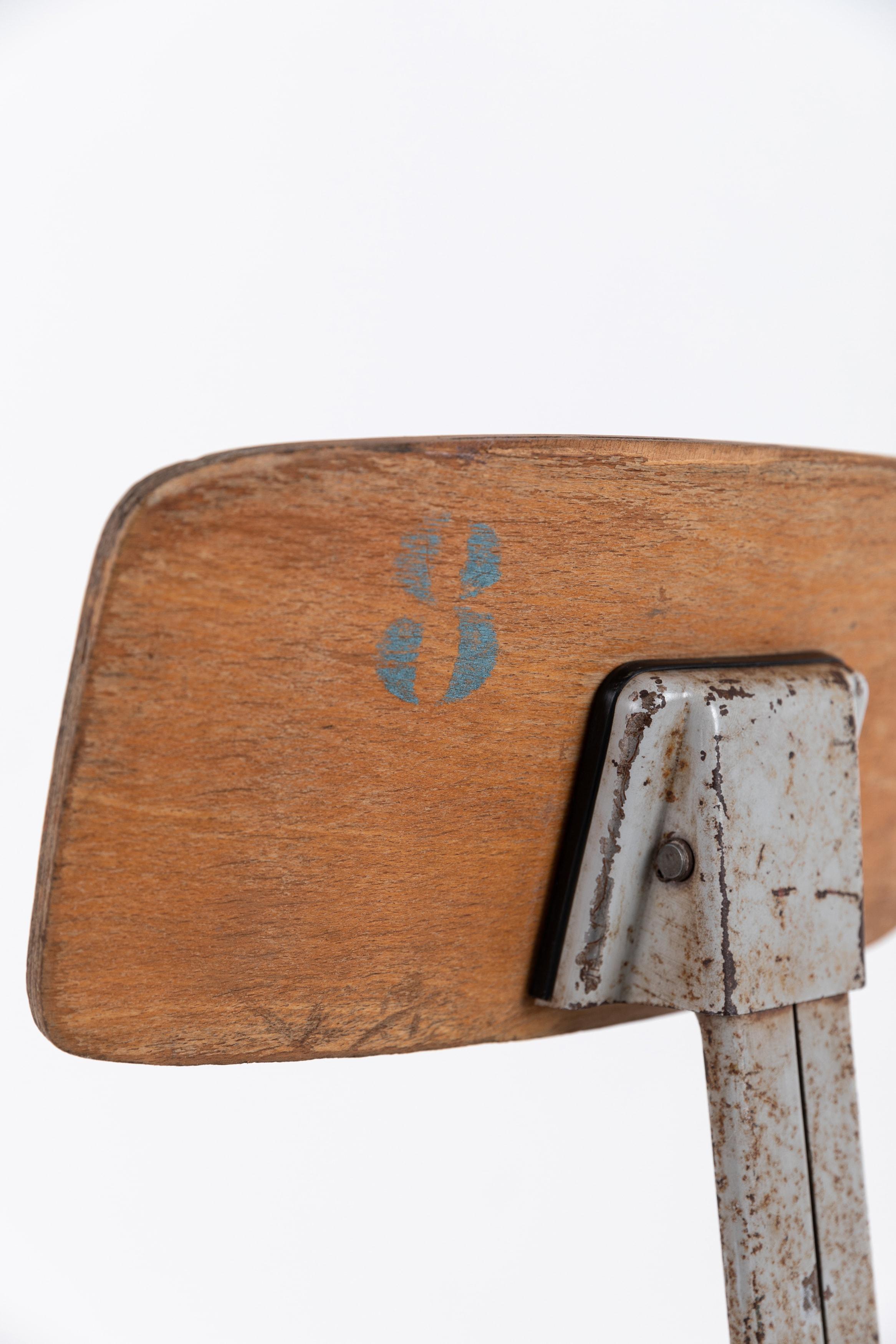 Vintage Industrial Midcentury French Bao Factory Desk Chair, circa 1960 ...