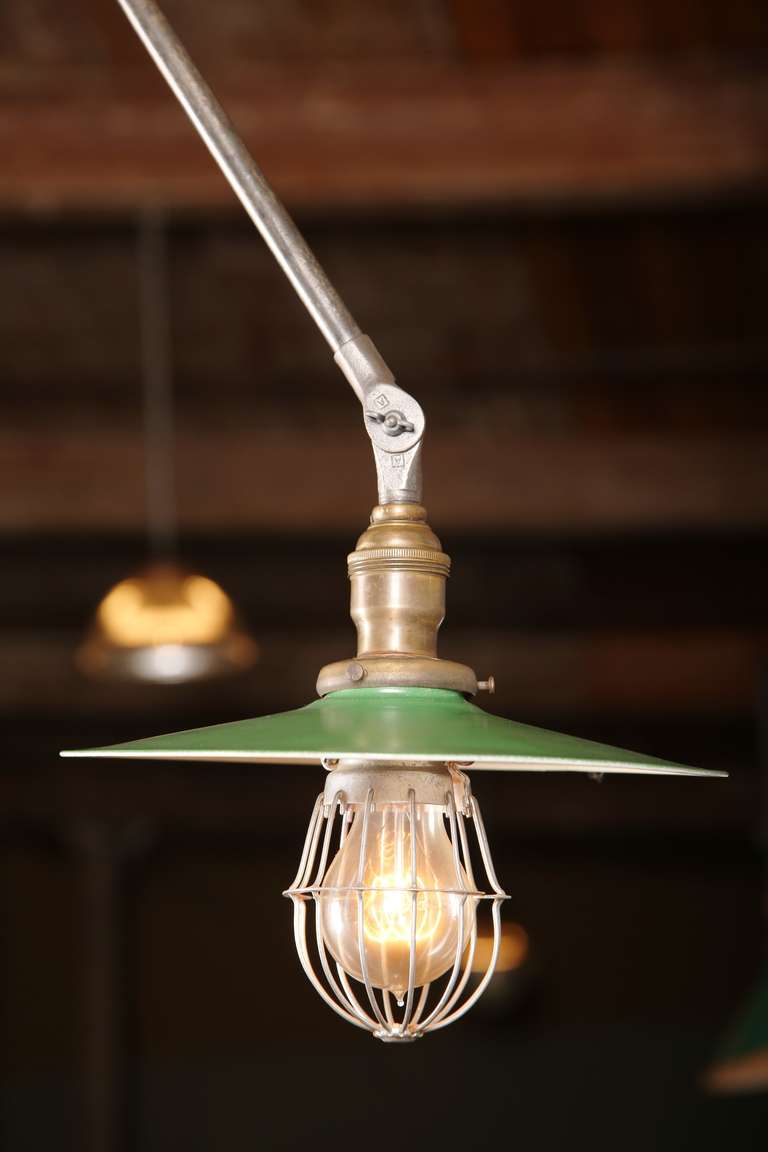 Vintage Industrial, O.C. White Adjustable Ceiling Task Light Lamp For ...