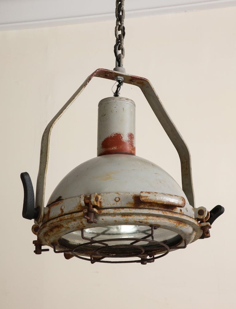 Vintage Industrial Pendant Light, c. 1950 For Sale at 1stDibs