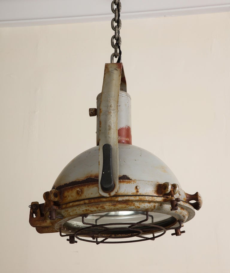 Vintage Industrial Pendant Light, c. 1950 For Sale at 1stDibs