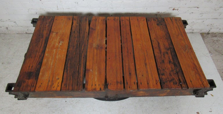 Vintage Industrial Railroad Cart Coffee Table For Sale at 1stDibs ...
