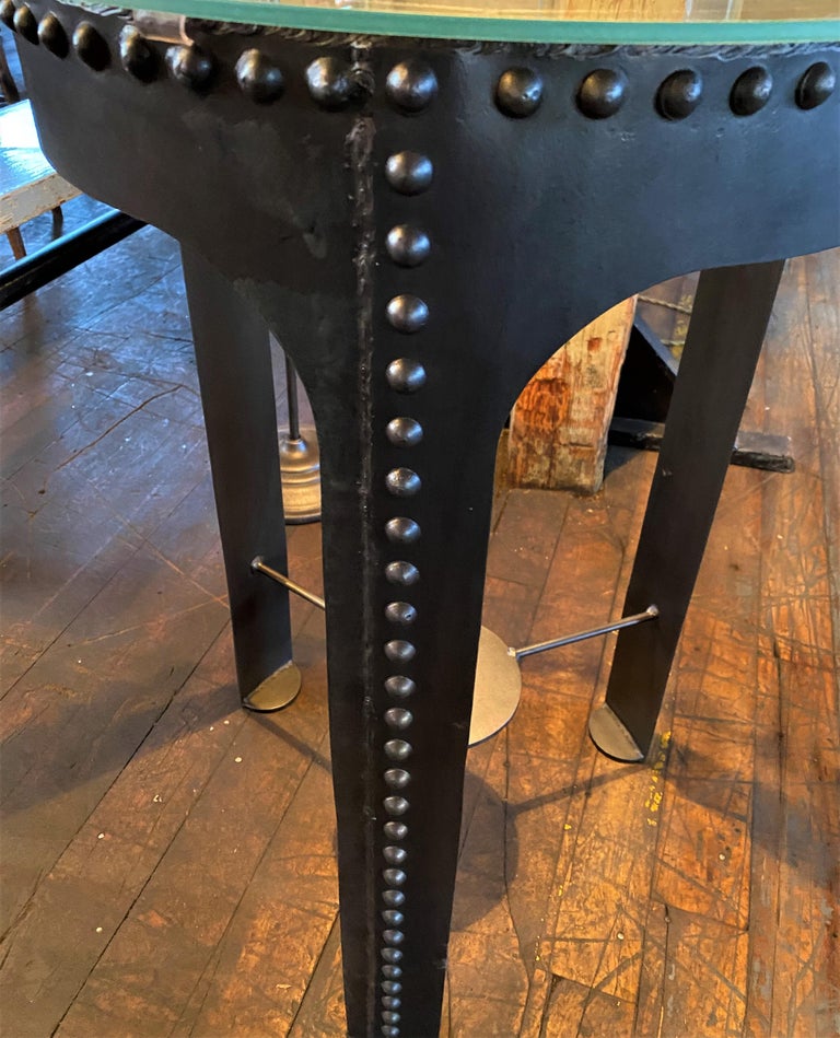 Vintage Industrial Riveted Tank Table #2 at 1stDibs