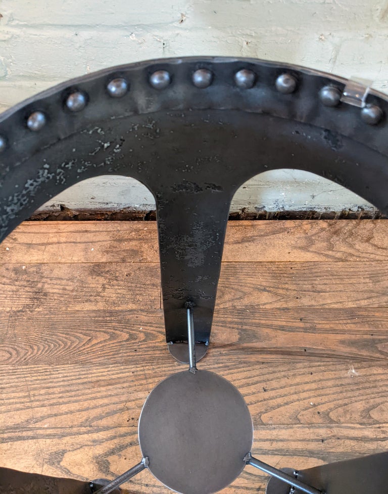 Vintage Industrial Riveted Tank Table For Sale at 1stDibs