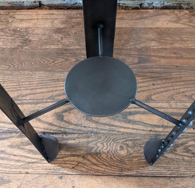 Vintage Industrial Riveted Tank Table For Sale at 1stDibs