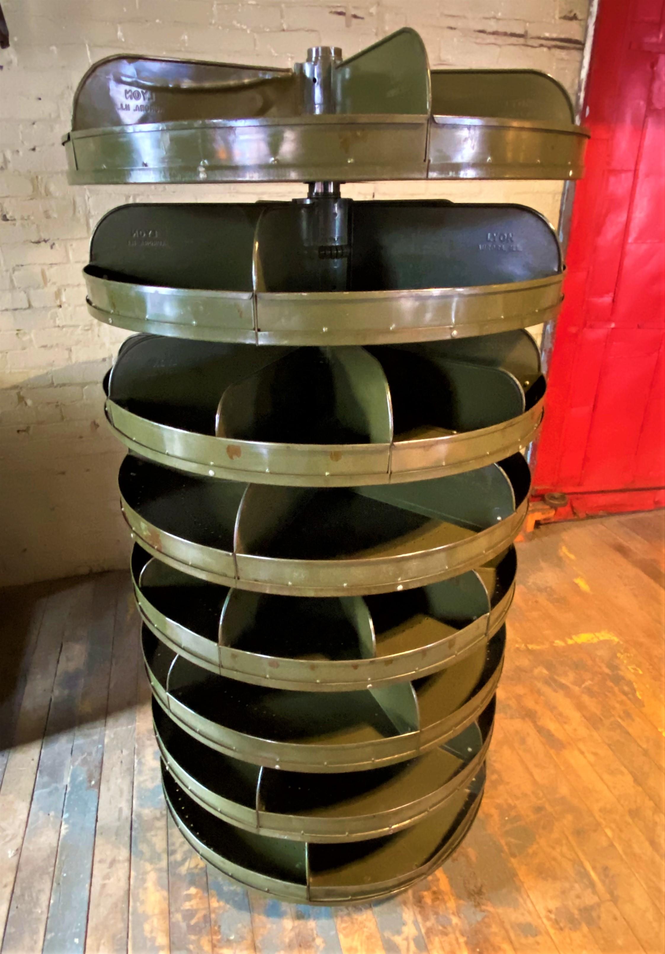 Vintage Industrial Rotary Shelving at 1stDibs | rotabin