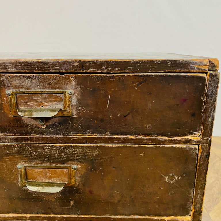 Vintage Industrial Small Pine Drawers, 1920s For Sale at 1stDibs