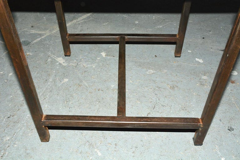 TWO Vintage Industrial Steel Metal Dining Chairs at 1stDibs ...