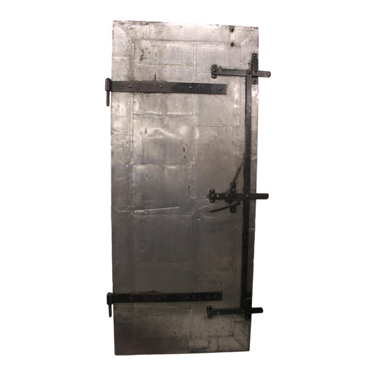 Vintage Industrial Steel Plate Fire Door from 1915 Print Factory at 1stDibs