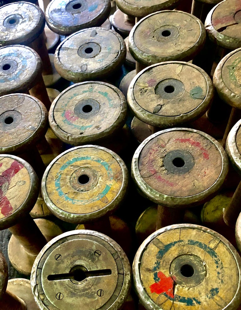 Vintage Industrial Thread Bobbins For Sale at 1stDibs