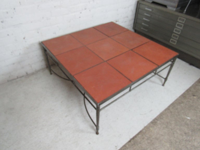 Vintage Industrial Tile Coffee Table For Sale at 1stDibs
