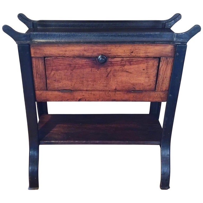 Vintage Industrial Wood And Cast Iron Printers Proof Table For Sale At