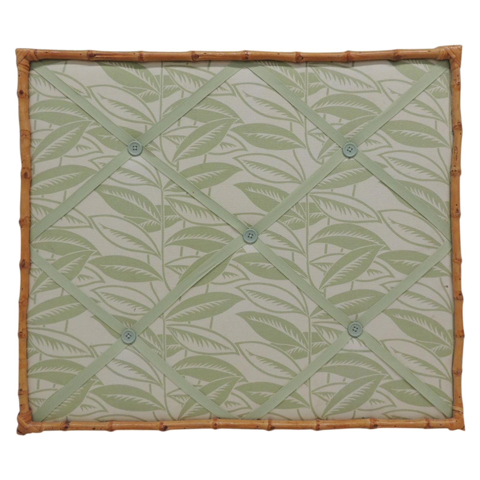 Vintage Inspiration Square Board with Bamboo Frame For Sale at 1stDibs