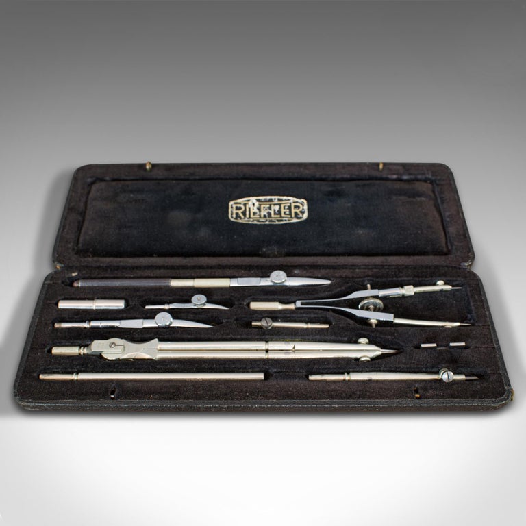 Vintage Instrument Set, German, Technical Drawing, Riefler, Munich ...