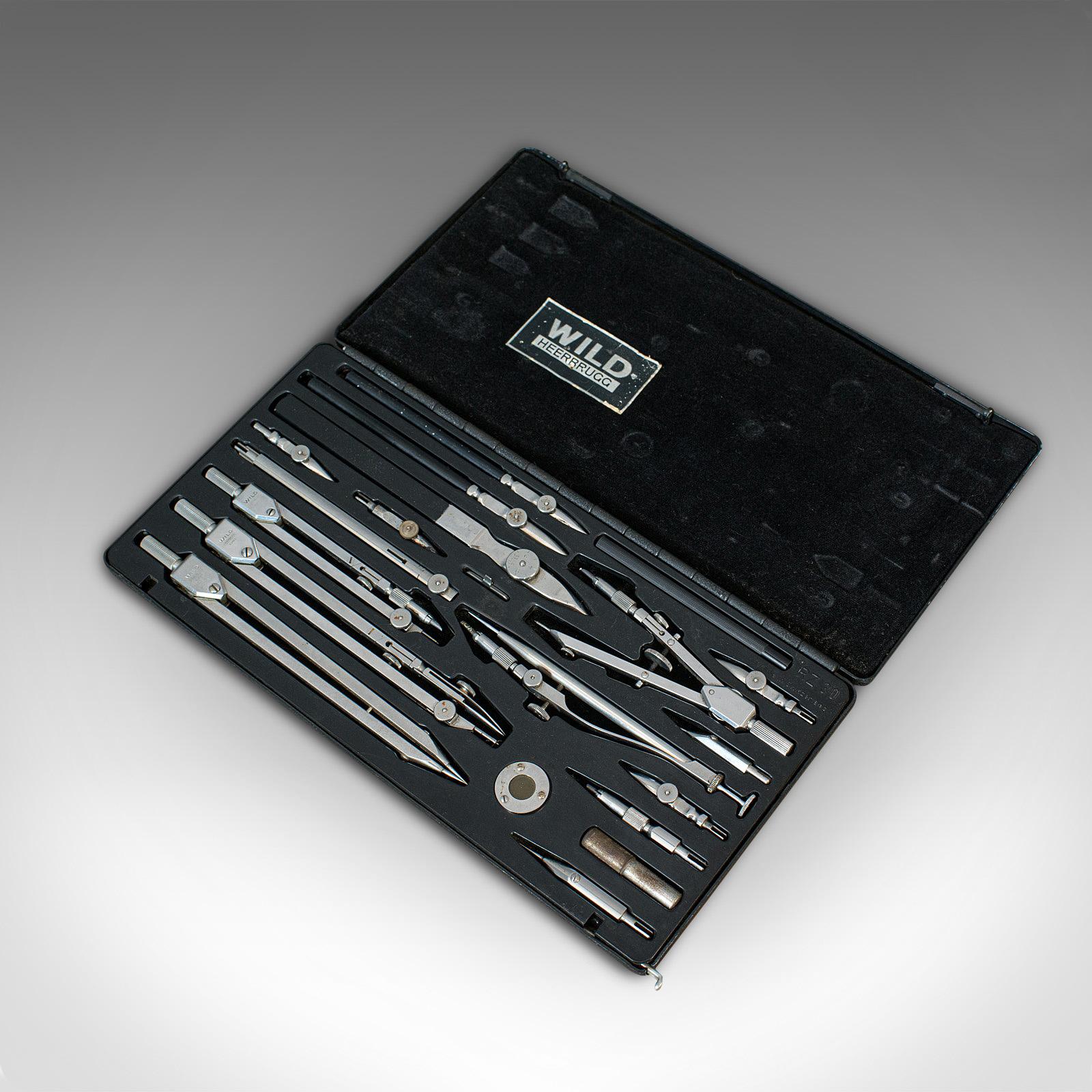 Vintage Instrument Set, Swiss, Precision, Technical Drawing, Wild ...