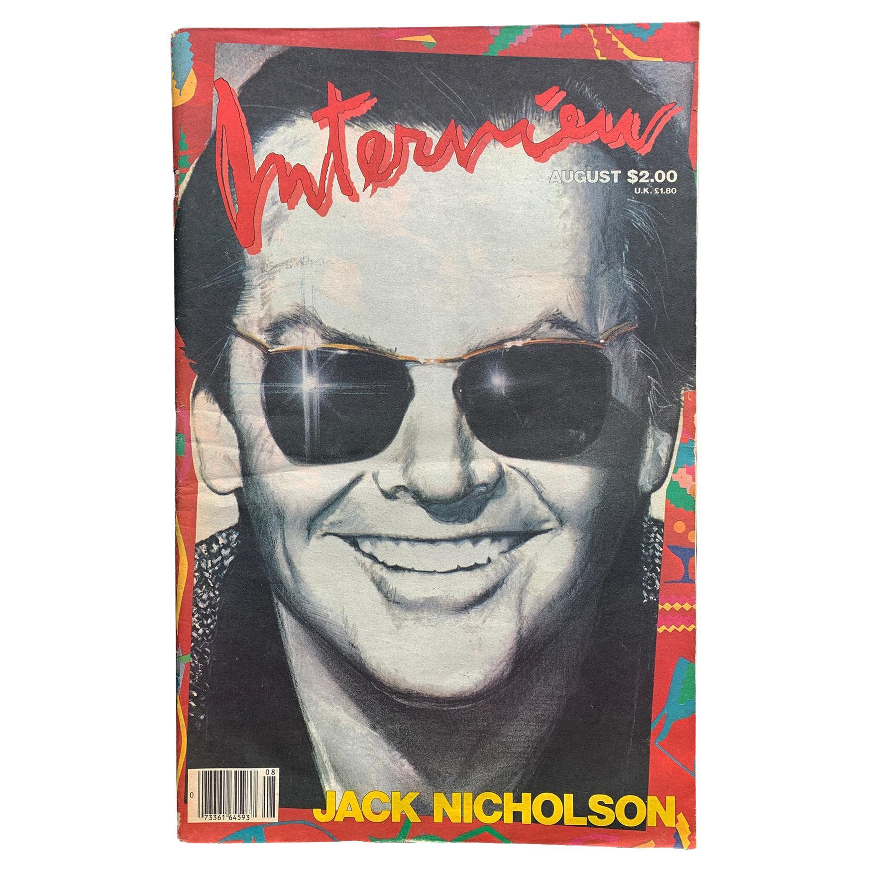 Vintage Interview Magazine, August 1984 Edition For Sale at 1stDibs