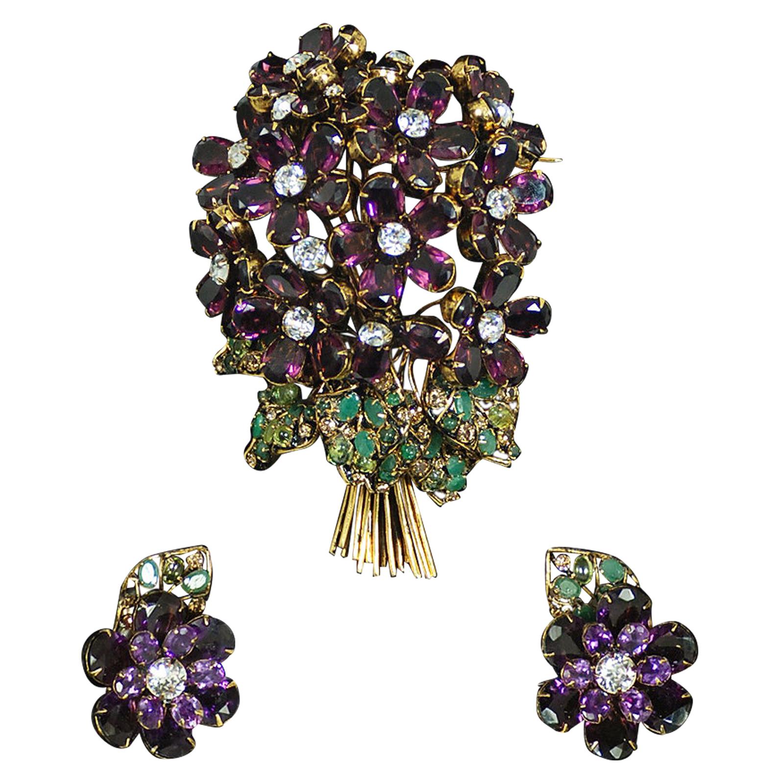 Iradj Moini Stunning Floral Brooch at 1stDibs