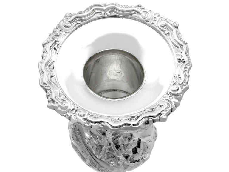 Vintage Irish Sterling Silver Fish Candlesticks For Sale at 1stDibs