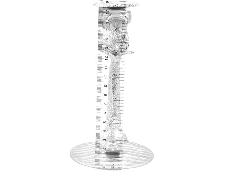 Vintage Irish Sterling Silver Fish Candlesticks For Sale at 1stDibs