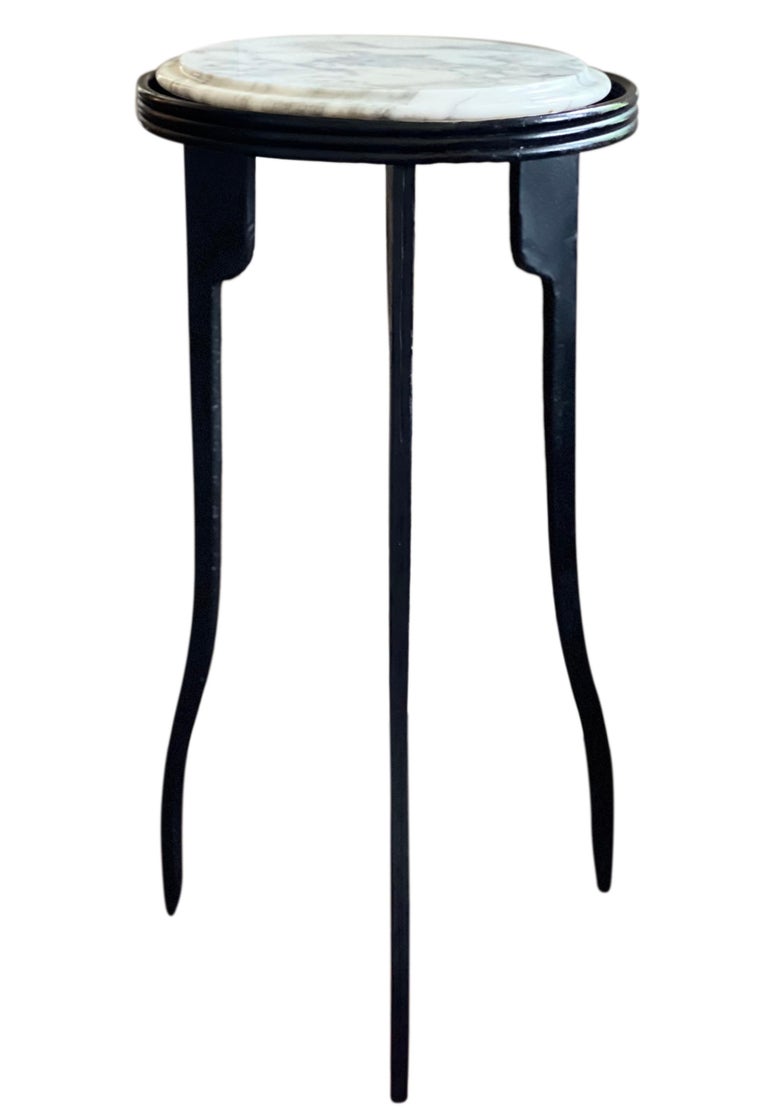 Vintage Iron and Marble Display Stand For Sale at 1stDibs