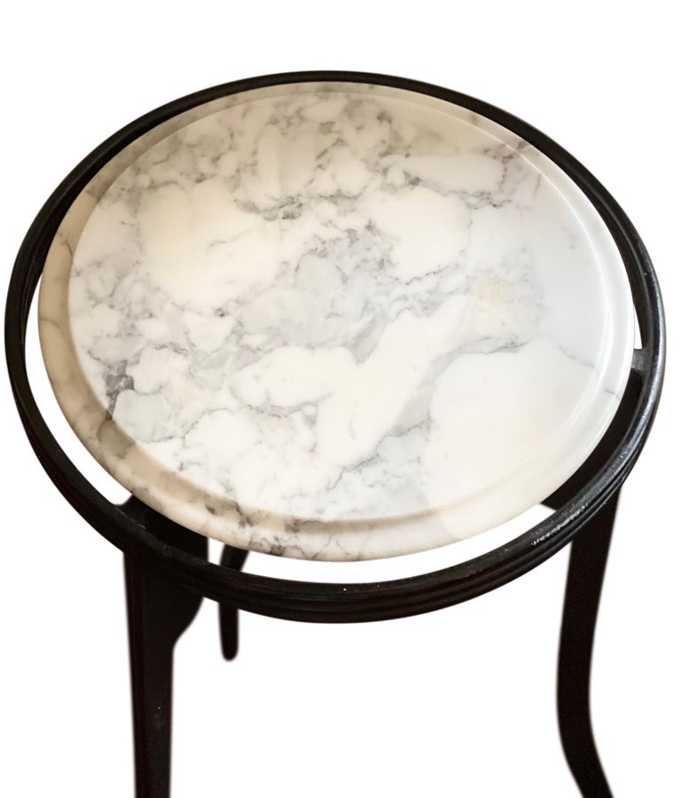 Vintage Iron and Marble Display Stand For Sale at 1stDibs