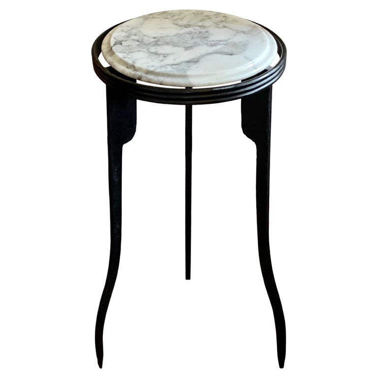 Vintage Iron and Marble Display Stand For Sale at 1stDibs
