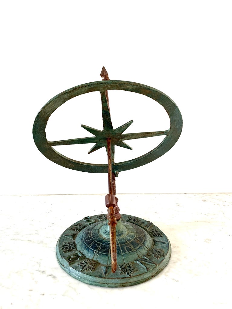 Vintage Iron Garden Armillary Sundial at 1stDibs