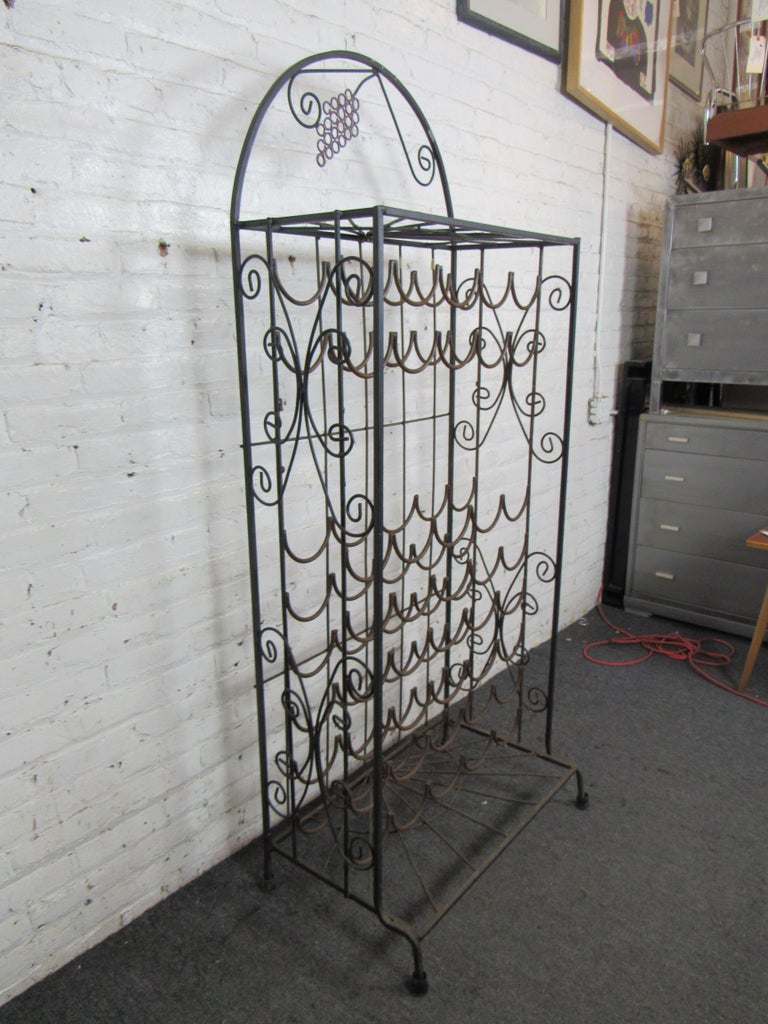 Vintage Iron Wine Rack at 1stDibs