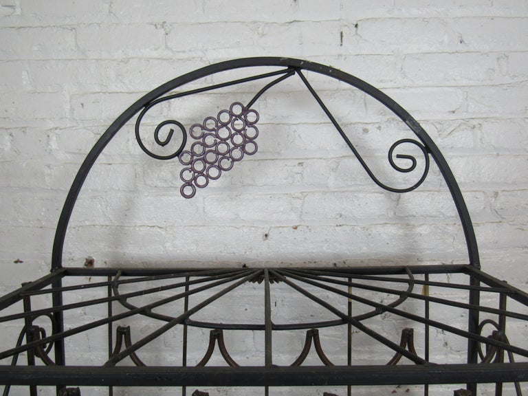 Vintage Iron Wine Rack at 1stDibs